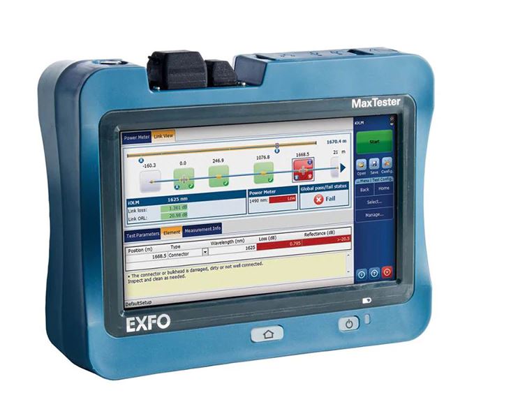 Réflectomètre Fibre Optique EXFO MaxTester-720C – NT CONNECT